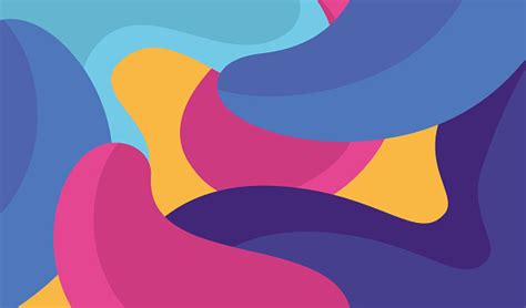 유기적 색상의 추상적인 모양 예술 배경은 벽의 장식 사진에 사용할 수 있습니다 3차원 형태에 대한 스톡 벡터 아트 및 기타 이미지 3차원 형태 그라데이션 기하 도형