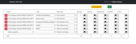 GitHub WilliamAlkawaz Timesheet