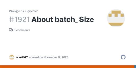 About Batch Size Issue Wongkinyiu Yolov Github