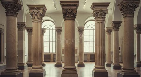 Classical Columns In Museum Interior Stock Illustration Illustration Of Background Grand Classical Columns In Museum Interior Stock Illustration Illustration Of Background Grand