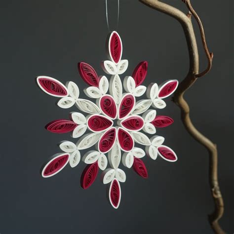 Quilled Snowflake Paper Snowflake Quilled Ornament Snowflake