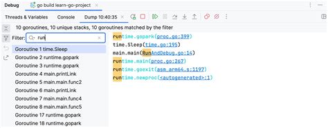 Examine Suspended Program Goland Documentation