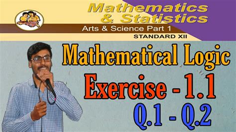 Mathematical Logic Class Th Maths Exercise Part YouTube