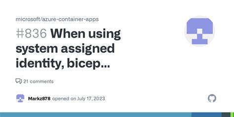 When Using System Assigned Identity Bicep Deployment With Acr Pull