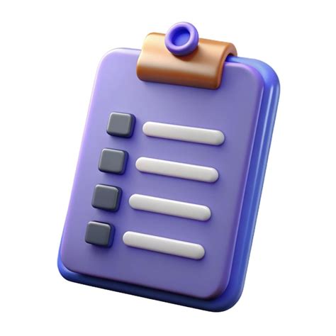 Assignment Icon Clipboard Checklist Document Symbol D Vector Illustration Premium AI