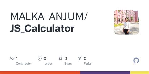 GitHub MALKA ANJUM JS Calculator