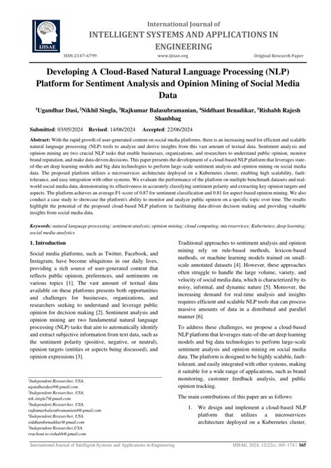 Pdf Developing A Cloud Based Natural Language Processing Nlp