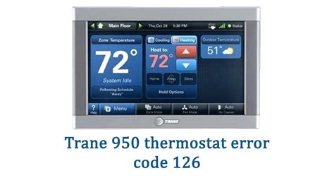 trane thermostat error code 91 126 79 26
