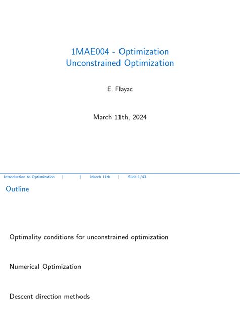 Mae Optimization Lecture 3 Handout Pdf Mathematical Optimization