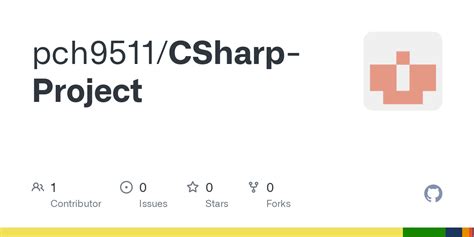 Github Pch9511csharp Project