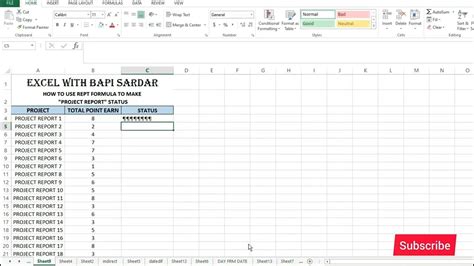 Use Rept Formula In Easy Way Easy Excel Lesson Excelwithbapisardar