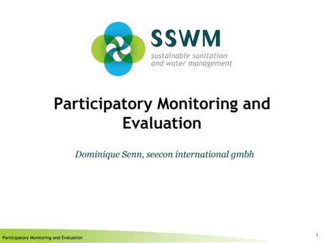 Senn 2013 Participatory Monitoring And Evaluation 130918ppt