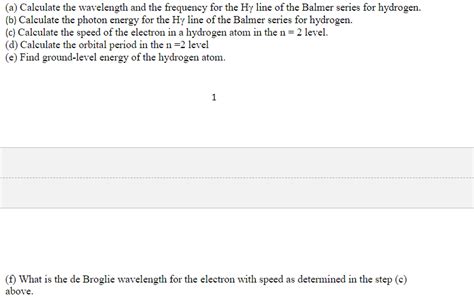 Solved A Calculate The Wavelength And The Frequency For Chegg Com