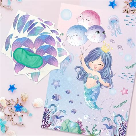 مجموعة، لعبة نموذج حورية البحر الزرقاء معصوبة العينين، Temu Saudi Arabia