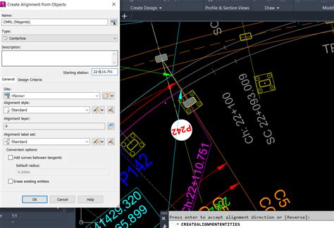 solved stationing of alignment autodesk community