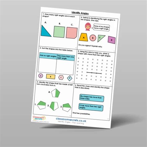 Year 4 Identify Angles Prior Learning Resource Classroom Secrets