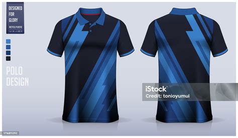 폴로 셔츠 모형 템플릿 디자인 축구 저지 축구 키트 또는 운동복 정면과 뒷면의 스포츠 유니폼 스포츠 클럽을 위한 티셔츠 모형
