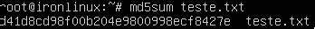 Verificar Hash MD5 Via Terminal Linux