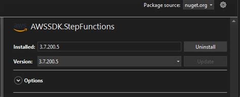 Start Aws Step Function Using Net