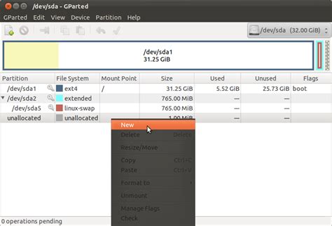 Partitioning How Do I Create A New Logical Partition From Unallocated Space Ask Ubuntu