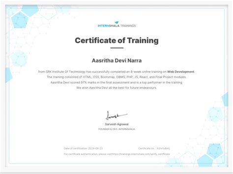 Webdevelopment Internshala Certification Html Css Js React