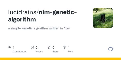 GitHub Lucidrains Nim Genetic Algorithm A Simple Genetic Algorithm Written In Nim