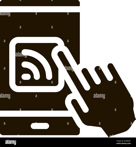 Hand Push Wifi Button Icon Illustration Stock Vector Image Art Alamy