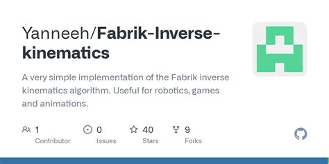 Github Yanneeh Fabrik Inverse Kinematics A Very Simple Implementation Of The Fabrik Inverse
