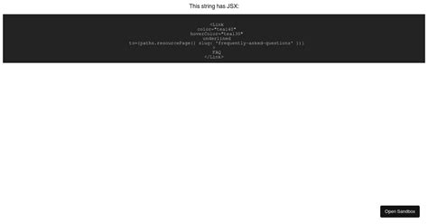 Render Jsx Text Codesandbox