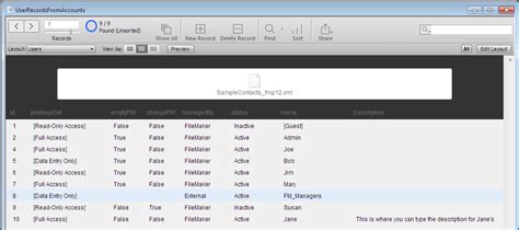 Creating User Records From Accounts In Filemaker