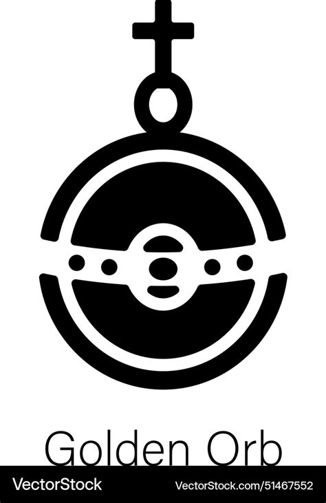 Golden Orb Royalty Free Vector Image Vectorstock