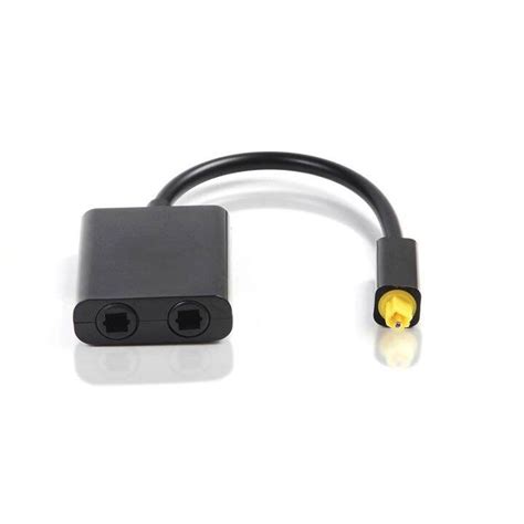new 1 to 2 digital spdif optical audio splitter 2 way toslink splitter