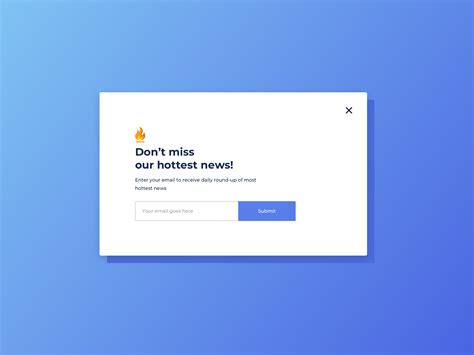 UI Design Daily Subscribe Pop Up