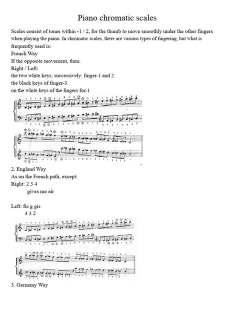 Piano Chromatic Scale Fingering Techniques Pdf