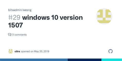 windows 10 version 1507 · issue 29 · bitsadmin wesng · github