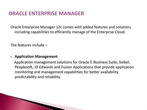 Oracle Enterprise Manager Pptx