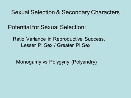 Sexual Selection Sexual Selection Can Drive Speciation Ppt Download