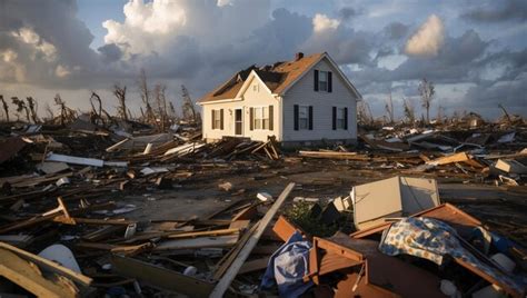 Resilient House Standing Amid Rubble Symbol Of Survival And Strength Premium Ai Generated Image Resilient House Standing Amid Rubble Symbol Of Survival And Strength Premium Ai Generated Image
