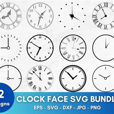 Clock Svg Etsy