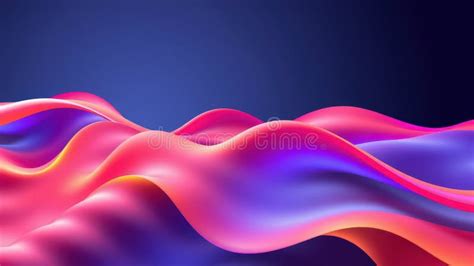 Colorful Waves Create A Vibrant And Dynamic Visual Display Against A Dark Background Stock