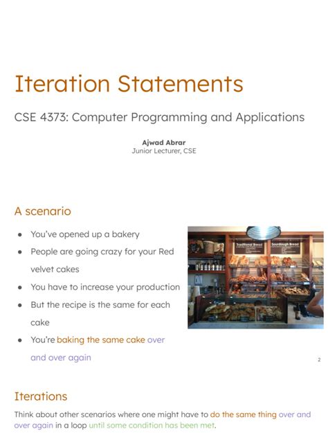 Lecture 4 Iteration Statements Pdf Control Flow Computer