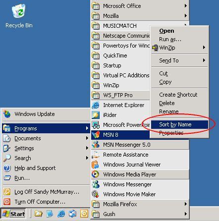 Sort Your Start Menu TechStuff Canada