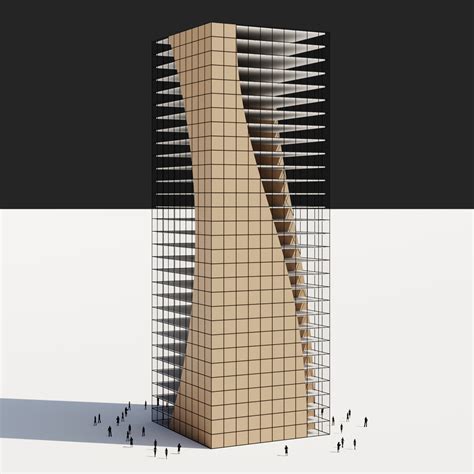 Boolean Difference Tower Junelee Architecture