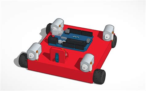3d design carro con motores tinkercad