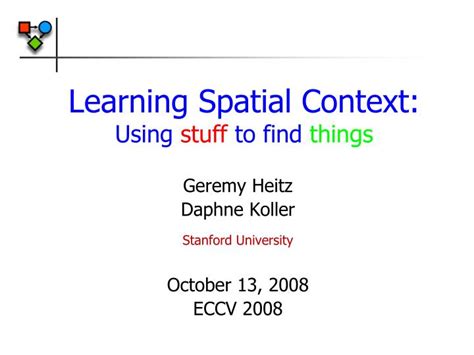Ppt Learning Spatial Context Using Stuff To Find Things Powerpoint