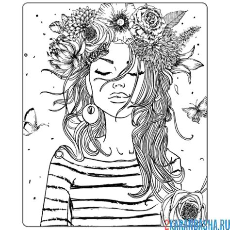 Раскраски девушки 18