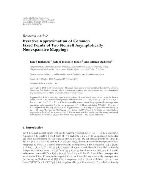pdf approximation of fixed points of nonexpansive mappings bashir m
