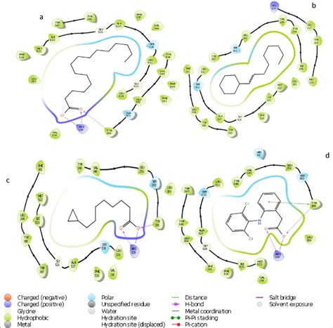 2d Molecular Contacts Profiling For The Last Poses Of Cox 1 Hit