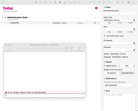 Automating My Daily Updating Of Defer Dates And Times Error Running