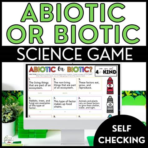 Abiotic And Biotic Factors Game Ecosystem And Biome Activity Living